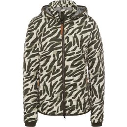 Camel Active Kapuzen-Steppjacke Khaki/Animal Print (Größe: 40)