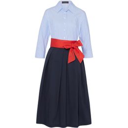 Reitmayer Hemdblusenkleid Bleu/Orange/Navy (Gr&ouml;&szlig;e: 46)