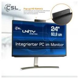 CSL All-in-One PC "Unity U24-AMD", schwarz, Microsoft Windows 11 Pro (64 Bit), 64 GB RAM 4000 GB SSD, Computer