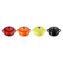 Le Creuset Mini-Cocotte 4er-Set 10cm FEUER UND FLAMME