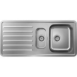 Hansgrohe Einbauspüle 43342800 1055 x 485 mm, Becken rechts, Abtropffläche, manuelle Ablaufgarnitur, Edelstahl