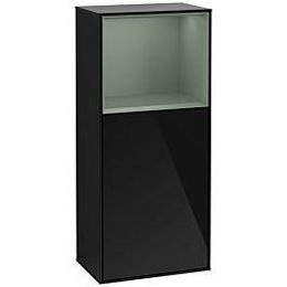 Villeroy & Boch Villeroy und Boch Finion Seitenschrank G510GMPH 41,8x93,6cm, rechts, Emotion, Regal oben Olive Matt, Glossy Black Lacquer