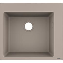 Hansgrohe Einbauspüle 43312380 560 x 510 mm, 1 Hauptbecken, Hahnloch vordefiniert, betongrau