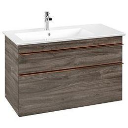 Villeroy & Boch Villeroy und Boch Venticello Waschtisch-Unterschrank A92705RK 95,3x59x50,2cm, Becken links, Griff Copper, Stone Oak
