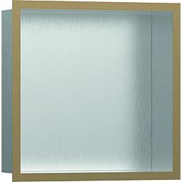 Hansgrohe XtraStoris Wandnische 56097140 30x30x10cm, mit Designrahmen, Edelstahl gebürstet, brushed bronze