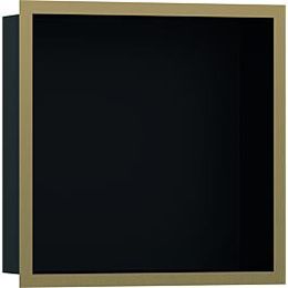 Hansgrohe XtraStoris Wandnische 56098140 30x30x10cm, mit Designrahmen, mattschwarz, brushed bronze