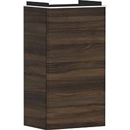 Hansgrohe Xelu Q Waschtischunterschrank 54014700 340x605x245mm, für Handwaschbecken, links, Nussbaum dunkel, mattweiß