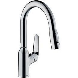 Hansgrohe Focus M42 Spültisch-Einhebelmischer 180 71862000 mit Ausziehbrause, 2jet, chrom