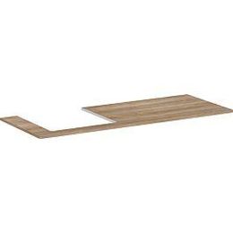 Hansgrohe Xelu Q Konsole 54097230 1360 x 550 mm, Ausschnitt links, 540 x 480 mm, Eiche Natur