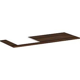 Hansgrohe Xelu Q Konsole 54097630 1360 x 550 mm, Ausschnitt links, 540 x 480 mm, Nussbaum dunkel