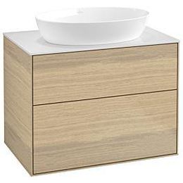 Villeroy & Boch Villeroy und Boch Finion Waschtischunterschrank G99100PC 80x60,3cm, Emotion, Abdeckplatte white matt, Oak Veneer