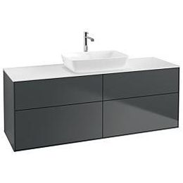 Villeroy & Boch Villeroy und Boch Finion Waschtischunterschrank G85100HG 160x60,3cm, Emotion, Abdeckplatte white matt, Midnight Blue Matt Lacquer