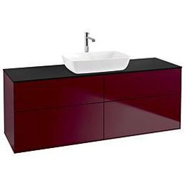 Villeroy & Boch Villeroy und Boch Finion Waschtischunterschrank G85200HB 160x60,3cm, Emotion, Abdeckplatte black matt, Peony Matt