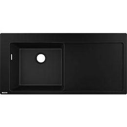Hansgrohe Einbauspüle 43330170 1050 x 510 mm, 1 Hauptbecken links, Abtropffläche, graphitschwarz