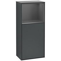 Villeroy & Boch Villeroy und Boch Finion Seitenschrank G510GKHG 41,8x93,6cm, rechts, Emotion, Regal oben Anthracite Matt, Midnight Blue Matt Lacquer