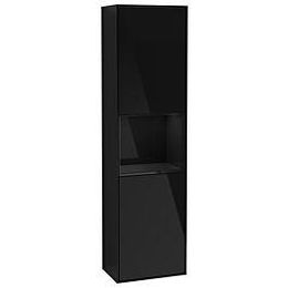 Villeroy & Boch Villeroy und Boch Finion Hochschrank F470PHPH 41,8x151,6x27cm, rechts, Regal Glossy Black Lacquer, Glossy Black Lacquer