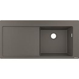Hansgrohe Einbauspüle 43314290 1050 x 510 mm, 1 Hauptbecken rechts, Abtropffläche, steingrau