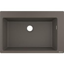 Hansgrohe Einbauspüle 43313290 770 x 510 mm, 1 Hauptbecken, Hahnloch vordefiniert, steingrau
