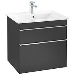 Villeroy & Boch Villeroy und Boch Venticello Waschtisch-Unterschrank A92401PD 60,3 x 59 x 50,2 cm, Griff Chrom, Black Matt Lacquer