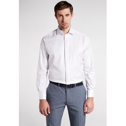 Langarmhemd Eterna "MODERN FIT", Herren, Gr. 45, Normalgrößen, weiß, Twill, 100% cotton, tailliert, Langarm Umschlagmanschette, Hemden