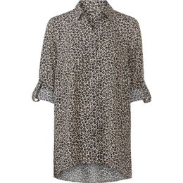 CR&Eacute;ATION L Damen Druckbluse im Animal-Print schwarz-camel-bedruckt Gr&ouml;&szlig;e 40