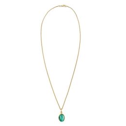 Elli Kette Damen Größe 45 gold / grün / smaragd