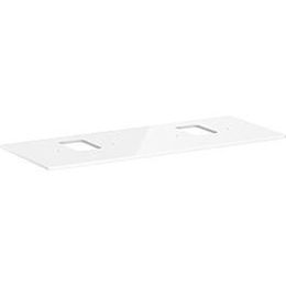 Hansgrohe Xelu Q Konsole 54125050 1360 x 550 mm, 2 Ausschnitte, Aufsatzwaschtisch mit Hahnloch, weiß hochglanz