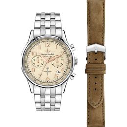 Lucien Rochat Analog Watch male Brown, Silver size One Size