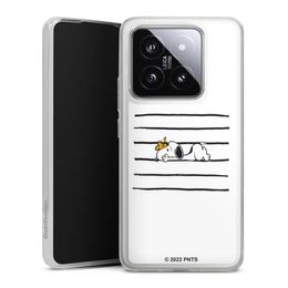 DeinDesign Xiaomi 14T Pro Handy Silikon H&uuml;lle Case transparent Handyh&uuml;lle Snoopy Dog Peanuts Silikon Case