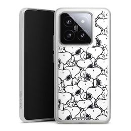 DeinDesign Xiaomi 14T Pro Handy Silikon H&uuml;lle Case transparent Handyh&uuml;lle Peanuts Snoopy Muster Silikon Case