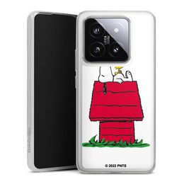 DeinDesign Xiaomi 14T Pro Handy Silikon H&uuml;lle Case transparent Handyh&uuml;lle Snoopy Peanuts Official Licensed Product Silikon Case