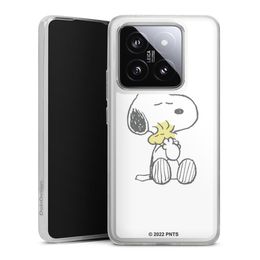 DeinDesign Xiaomi 14T Pro Handy Silikon H&uuml;lle Case transparent Handyh&uuml;lle Snoopy Love Peanuts Silikon Case