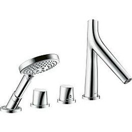 Hansgrohe Axor Starck Organic Wannen Thermostat 12425000 4 Loch, für Wannenrandmontage, chrom