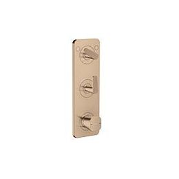 Hansgrohe Axor Citterio C Thermostatmodul 380/120, 49701300 Unterputz, mit Platte für 2 Verbraucher, Polished Red Gold