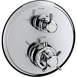 Hansgrohe Axor Montreux Fertigmontageset 16800000 Unterputz-Thermostat, mit Absperrventil, Kreuzgriff, chrom