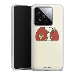 DeinDesign Xiaomi 14T Pro Handy Silikon H&uuml;lle Case transparent Handyh&uuml;lle Snoopy Official Licensed Product Kindheit Silikon Case