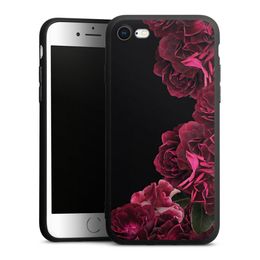 DeinDesign iPhone SE (2020) Handy Premium Silikon H&uuml;lle Handyh&uuml;lle schwarz Case Rose Vintage Pink Silikon Premium Case
