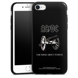 DeinDesign iPhone SE (2022) Handy Slim Case extra d&uuml;nn Silikon Handyh&uuml;lle schwarz H&uuml;lle Music Acdc Merchandise Silikon Slim Case