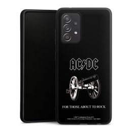 DeinDesign Galaxy A52s 5G Handy Premium Silikon H&uuml;lle Handyh&uuml;lle schwarz Case Music Acdc Merchandise Silikon Premium Case