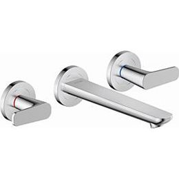 Hansgrohe Axor Citterio C Waschtisch-3-Loch-Armatur 49070000 ohne Struktur, chrom, Unterputz, Wandmontage, Ausladung 193mm