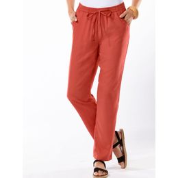 Webhose Classic Basics, Damen, Gr. 19, Kurzgr&ouml;&szlig;en, rot (rostrot), 52% Polyester, 48% Viskose, unifarben, lang, Hosen