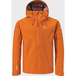 Schöffel Outdoorjacke SCHÖFFEL "Hiking Jacket Style Cascata MNS", Herren, Gr. 52, gelb (5845, gelb), Oberstoff: Aussenseite: 100% Polyester Innenseite: 100% Polyester, sportlich, regular fit, hoch geschlossener Ausschnitt, Langarm, Jacken