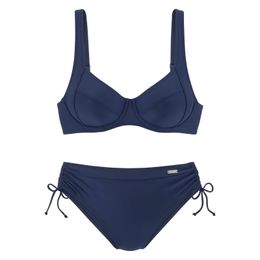 Lascana Damen B&uuml;gel-Bikini, marine, Gr&ouml;&szlig;e 48B