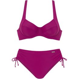 Lascana Damen B&uuml;gel-Bikini, fuchsia, Gr&ouml;&szlig;e 46F