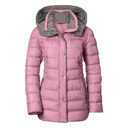CR&Eacute;ATION L Damen Steppjacke mit abnehmbarer Kapuze mauve Gr&ouml;&szlig;e 36