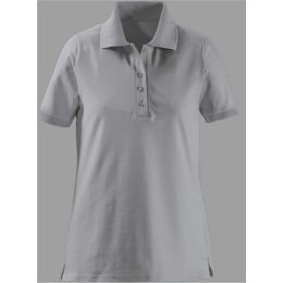 WITT Damen Poloshirt mit Seitenschlitzen, grau, Gr&ouml;&szlig;e 40