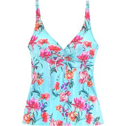 Sunseeker Damen B&uuml;gel-Tankini-Top, hellblau-bedruckt, Gr&ouml;&szlig;e 42C