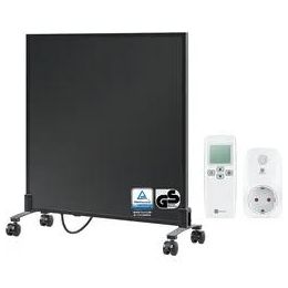 Bringer® Infrarotheizung Standgerät - 300 (BRIH300) / BRTS: Smart Thermostat und Fernbedienung / Schwarz
