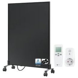 Bringer® Infrarotheizung Standgerät - 450 (BRIH450) / BRTS: Smart Thermostat und Fernbedienung / Schwarz