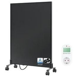 Bringer® Infrarotheizung Standgerät - 450 (BRIH450) / BRTT: Steck-Thermostat programmierbar / Schwarz